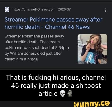 Streamer Pokimane passes away after horrific death - Channel 46 News ...