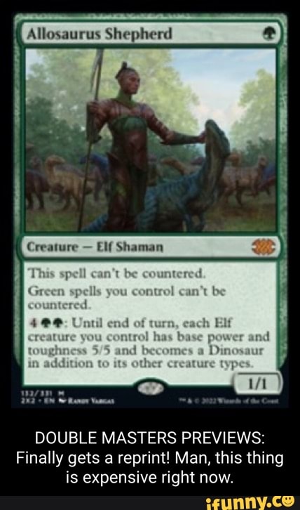 Allosaurus Shepherd Creature - Elf Shaman Ge cad DOUBLE MASTERS ...