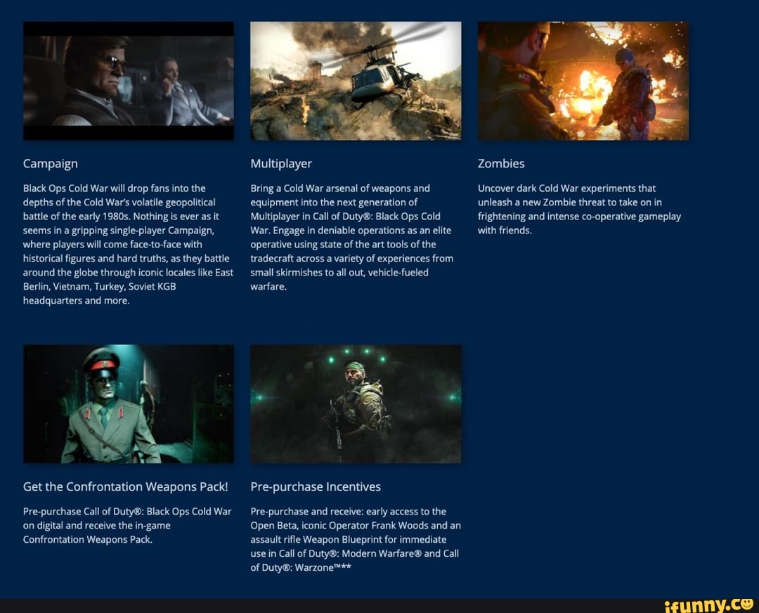 Campaign Black Ops Cold War will drop fans into the depths of the Cold ...