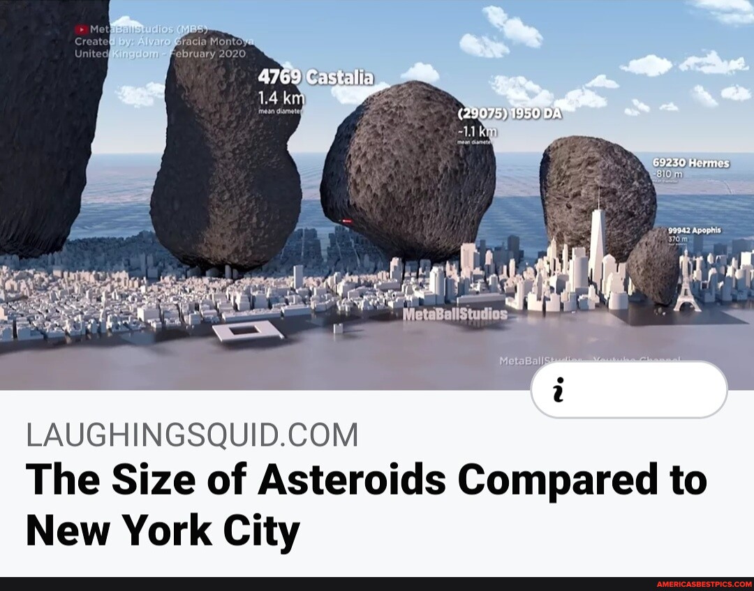4769 Castalia, (29075) Hermes The Size of Asteroids Compared to New York City - America’s best ...