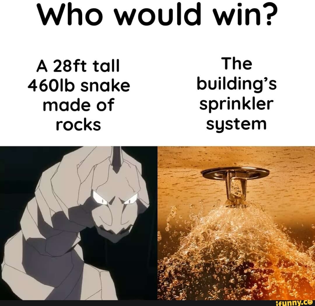 Who would win? A 28ft tall The 460lb snake building's made of sprinkler ...