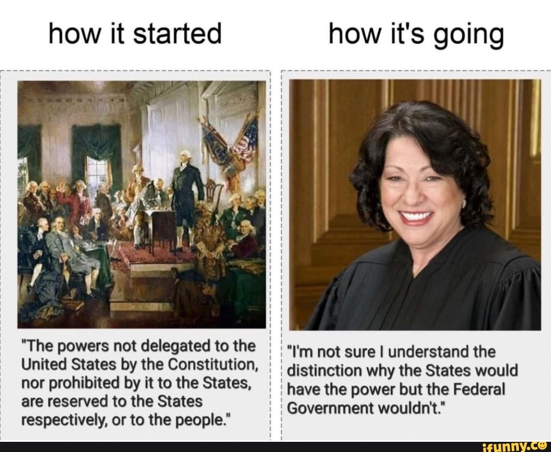 How it started "The powers not delegated to the United States by the ...