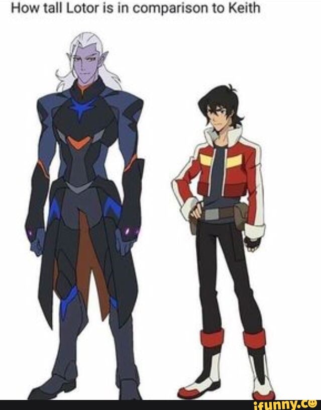 How tall Lotor is in comparison to Keith AVA - iFunny