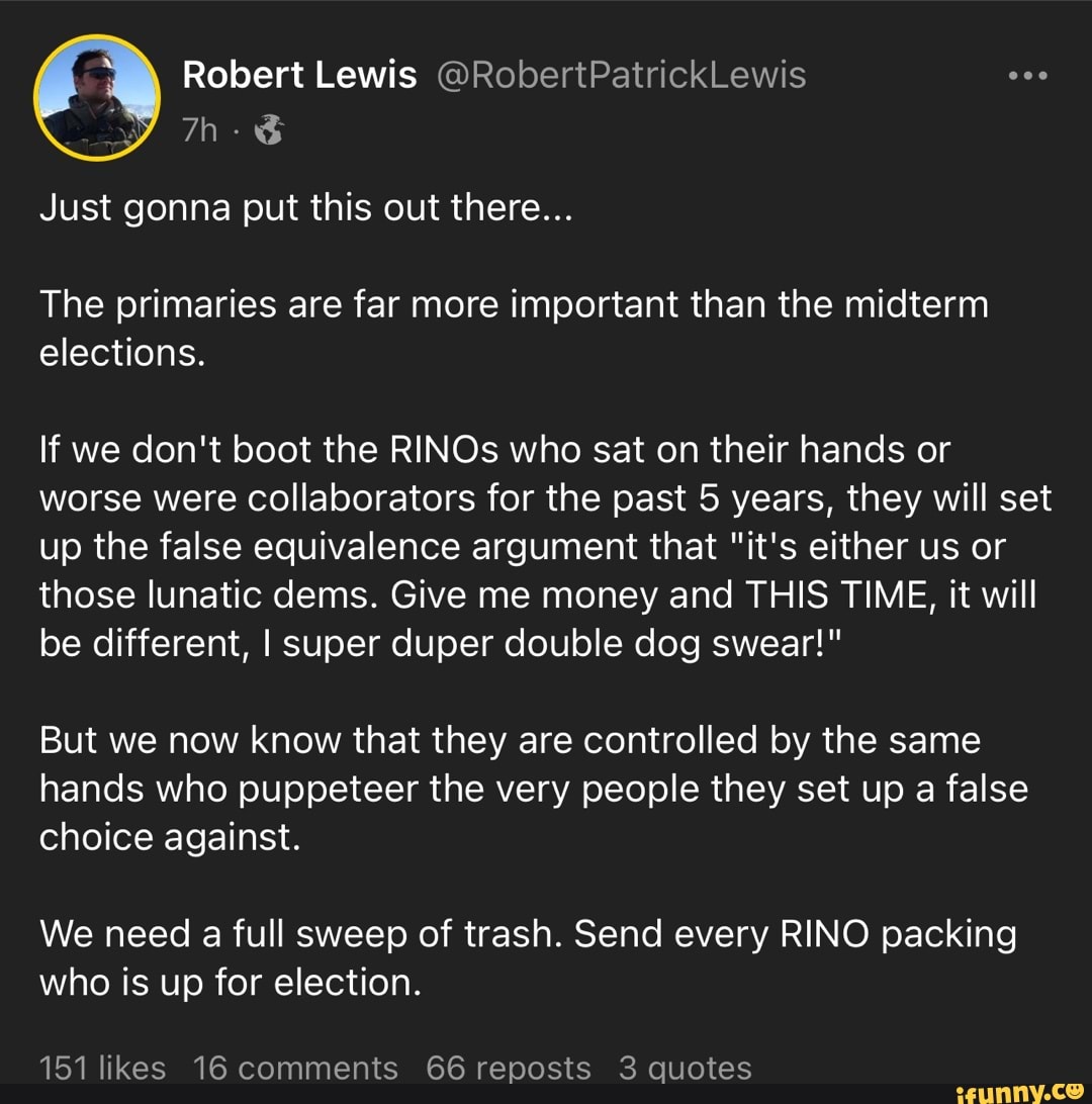 Robert Lewis @RobertPatrickLewis Th Just gonna put this out there ...