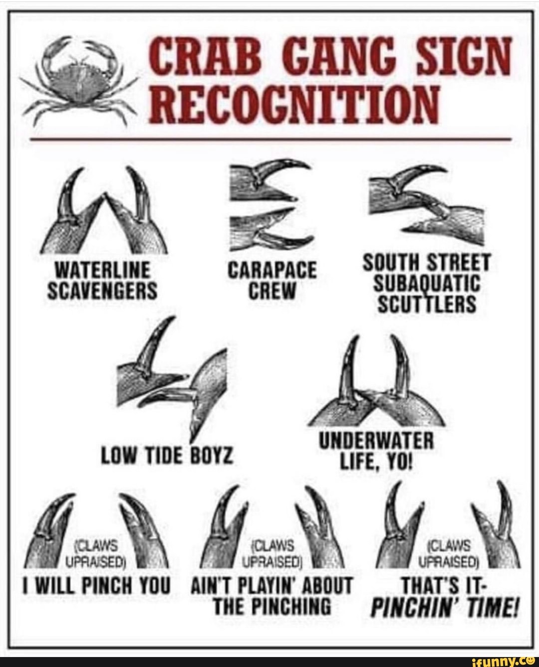 Good tips for navigating the Gulf Coast. - CRAB GANG SIGN RECOGNITION ...
