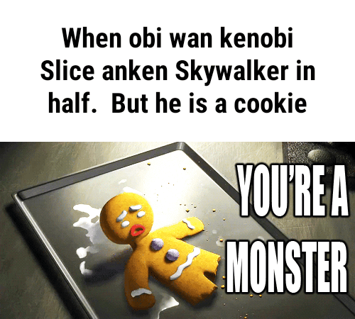 Anken Skywalker - When obi wan kenobi Slice anken Skywalker in half ...