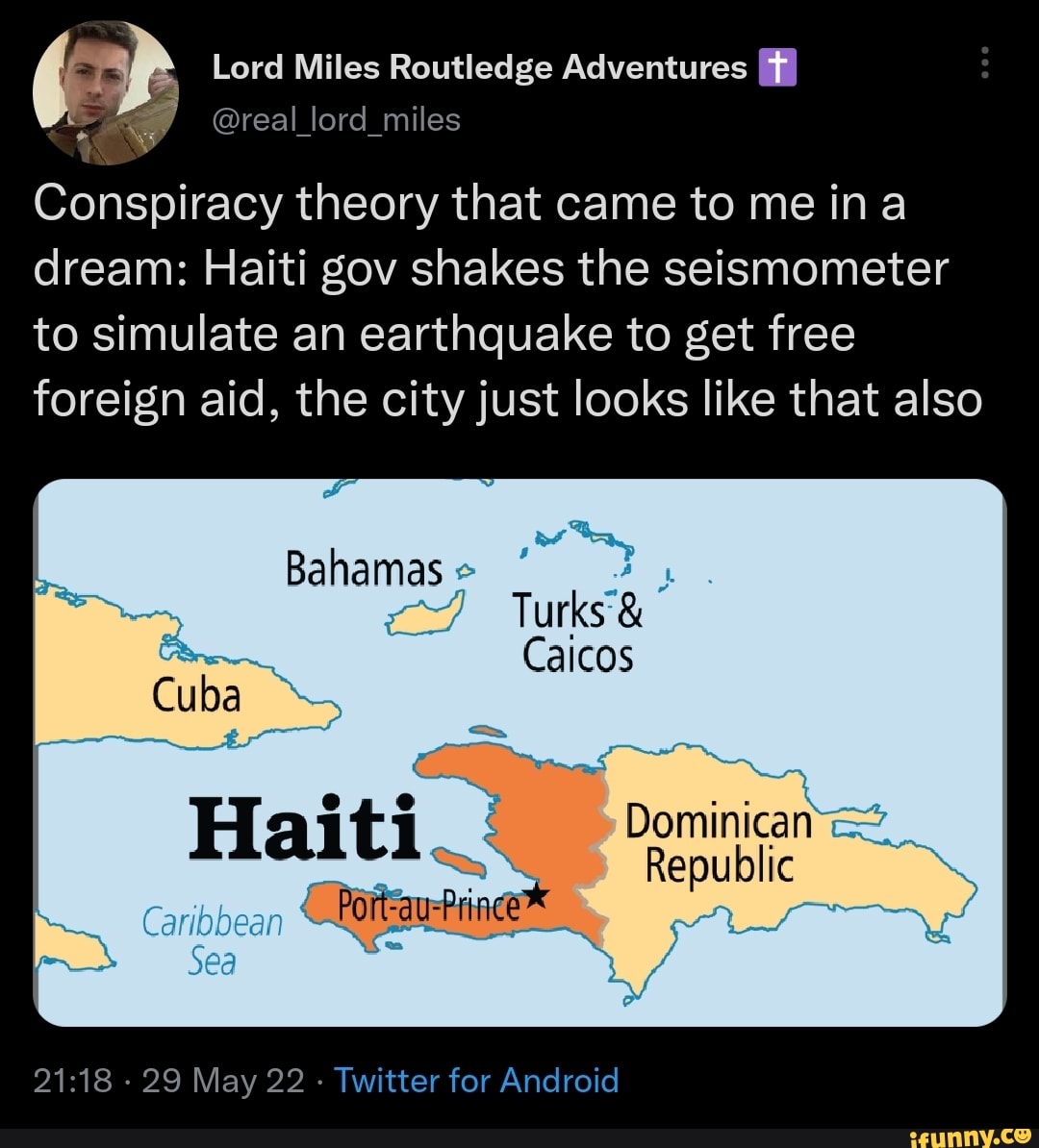 Lord Miles Routledge Adventures @real_lord_miles Conspiracy theory that ...