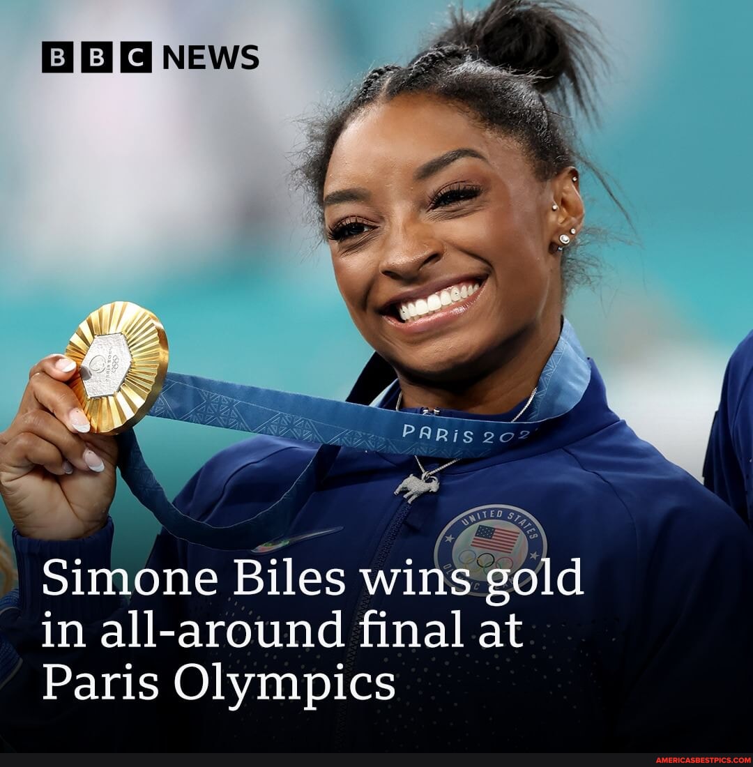 NEws Up. Simone Biles wins gold in all-around final at Paris Olympics ...