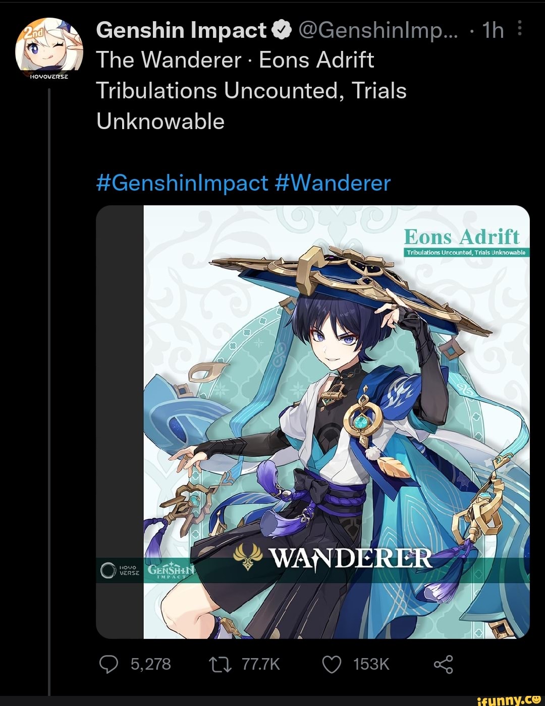 Genshin Impact @GenshinImp... - The Wanderer - Eons Adrift Tribulations ...