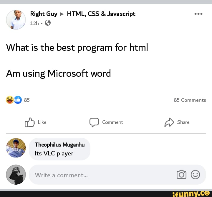 Right Guy HTML, CSS & Javascript What is the best program for html Am ...