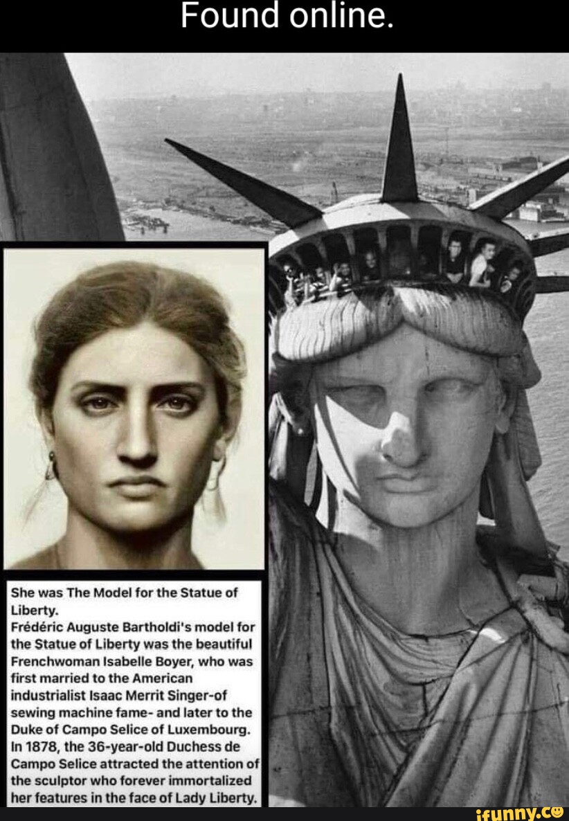 Found online. She was The Model for the Statue of Liberty. Frederic ...