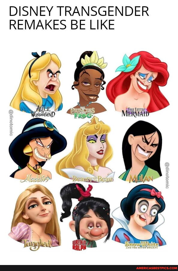 DISNEY TRANSGENDER REMAKES BE LIKE - America’s best pics and videos