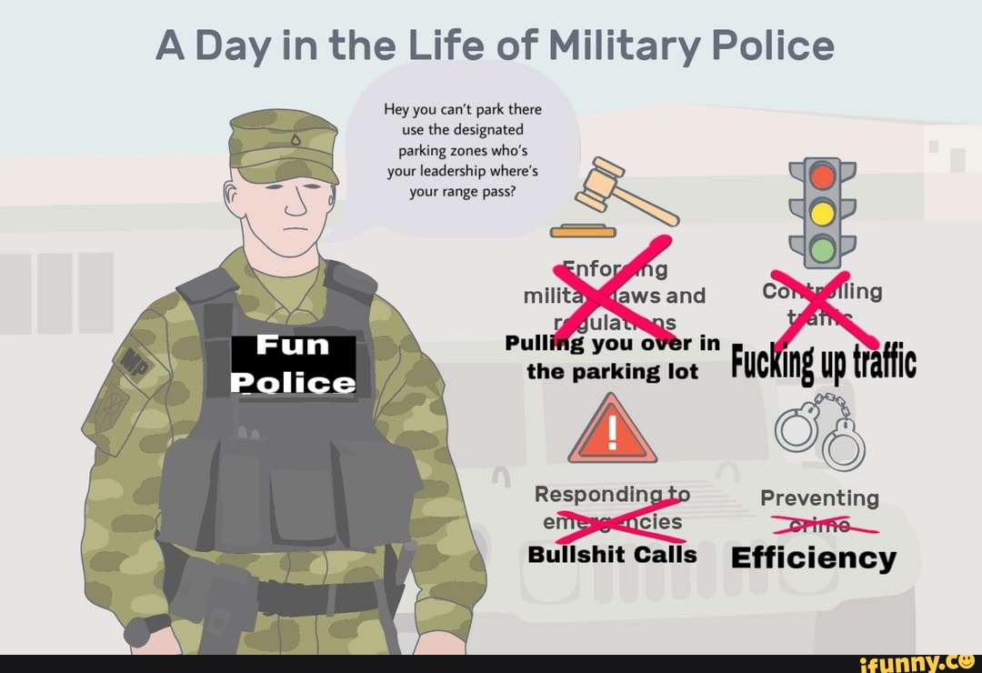 A Day in the Life of Military Police Respondin Preventing - iFunny