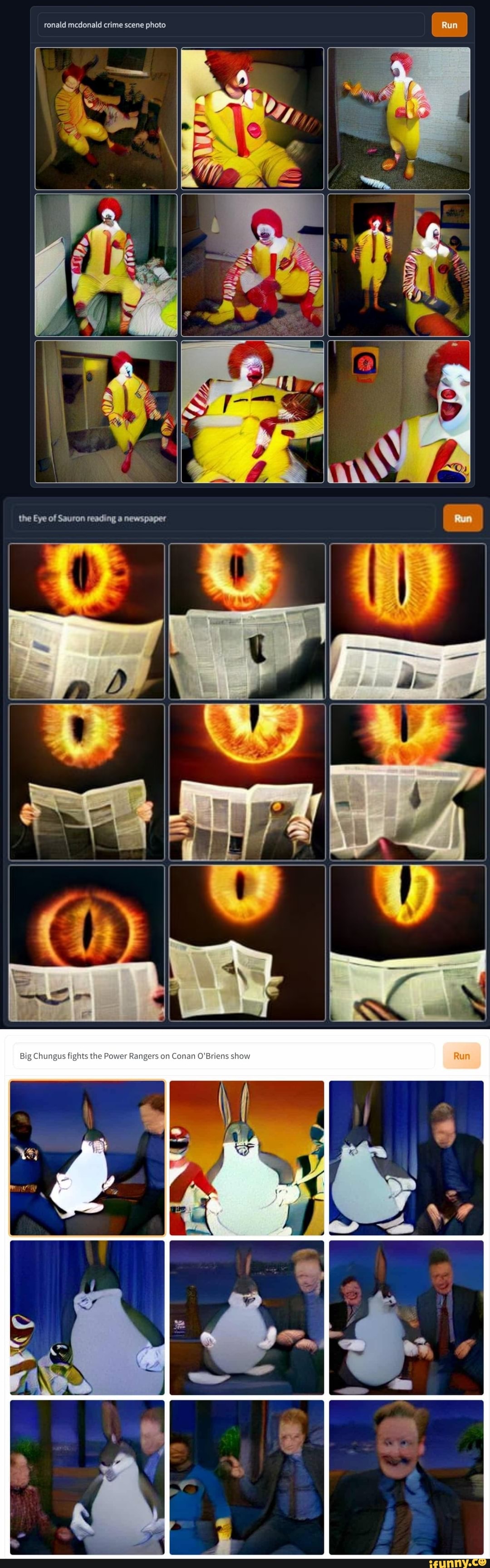 Ronald mcdonald crime scene photo the Eye of Sauron reading newspaper ...