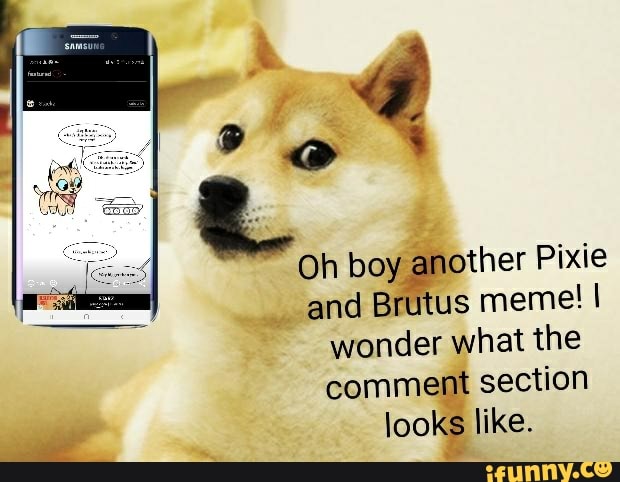 Boy another Pixie and Brutus meme! I wonder what the comment section ...