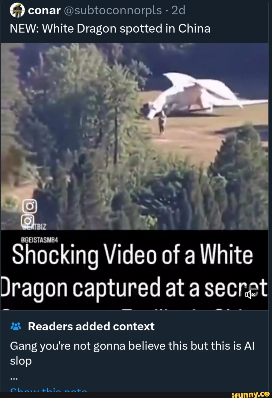 Conar @subtoconnorpls NEW: White Dragon spotted in China GGEISTASMB4 ...