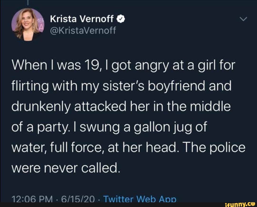 Krista Vernoff @ When I was 19, got angry at a girl for flirting with ...