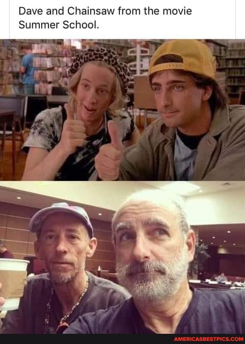 Dave and Chainsaw from the movie Summer School. - America’s best pics ...