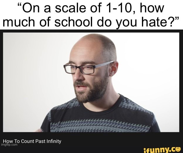"On a scale of 1-10, how much of school do you hate?" How To Count Past ...