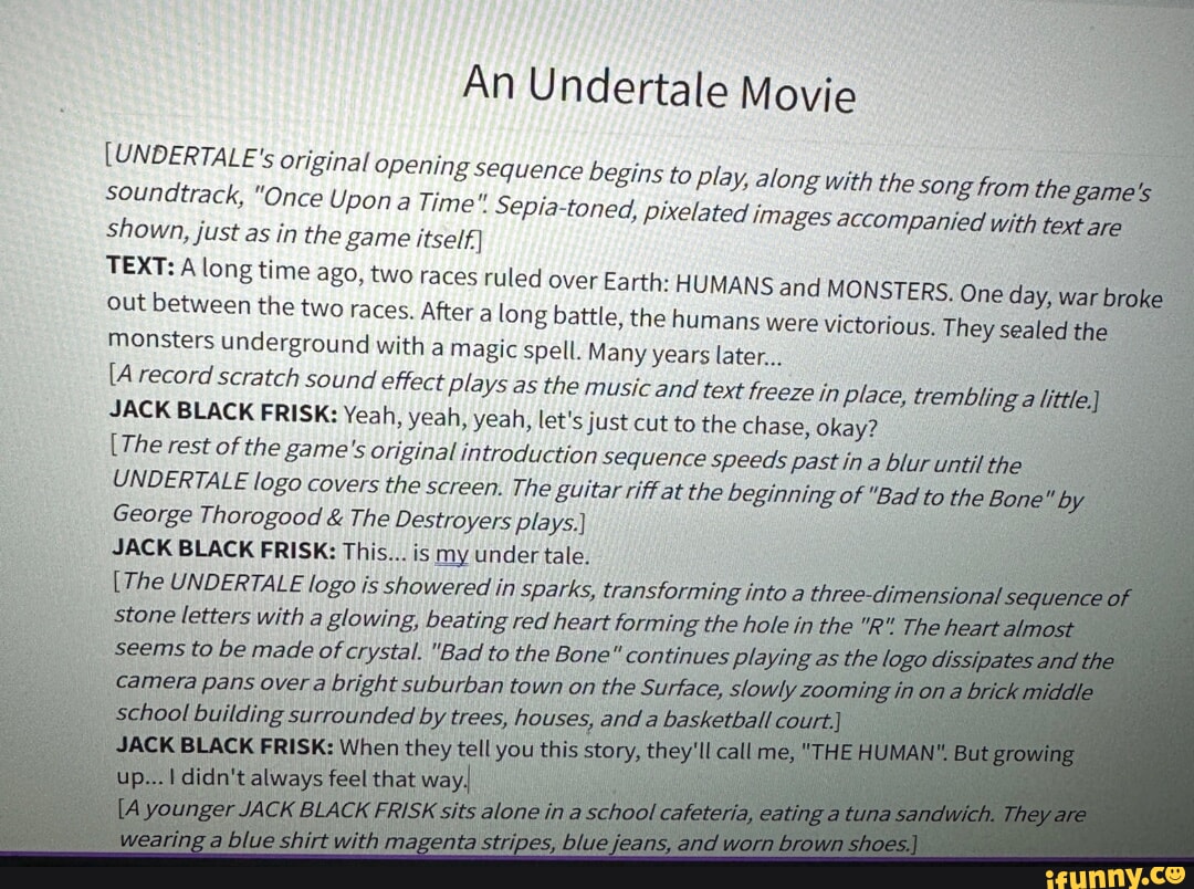 An Undertale Movie (UNDERTALE's original opening sequence begins to ...