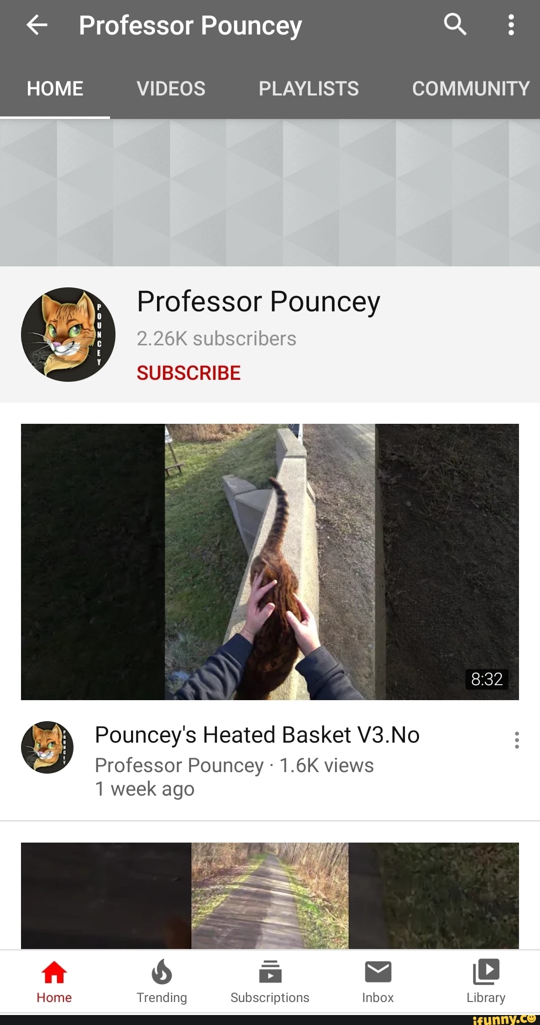 Professor Pouncey Q HOME VIDEOS PLAYLISTS COMMUNITY Professor Pouncey 2 ...