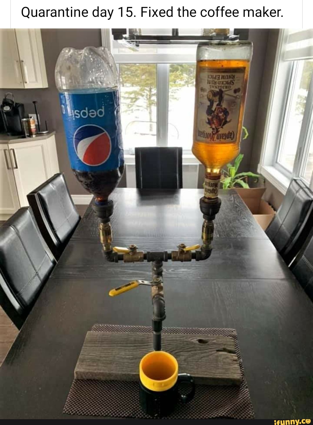Quarantine day 15. Fixed the coffee maker. - iFunny