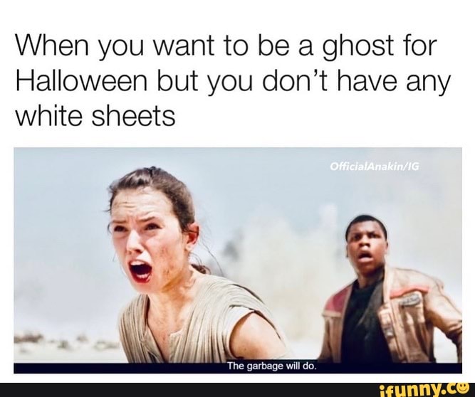 When you want to be a ghost for Halloween but you don't have any white ...
