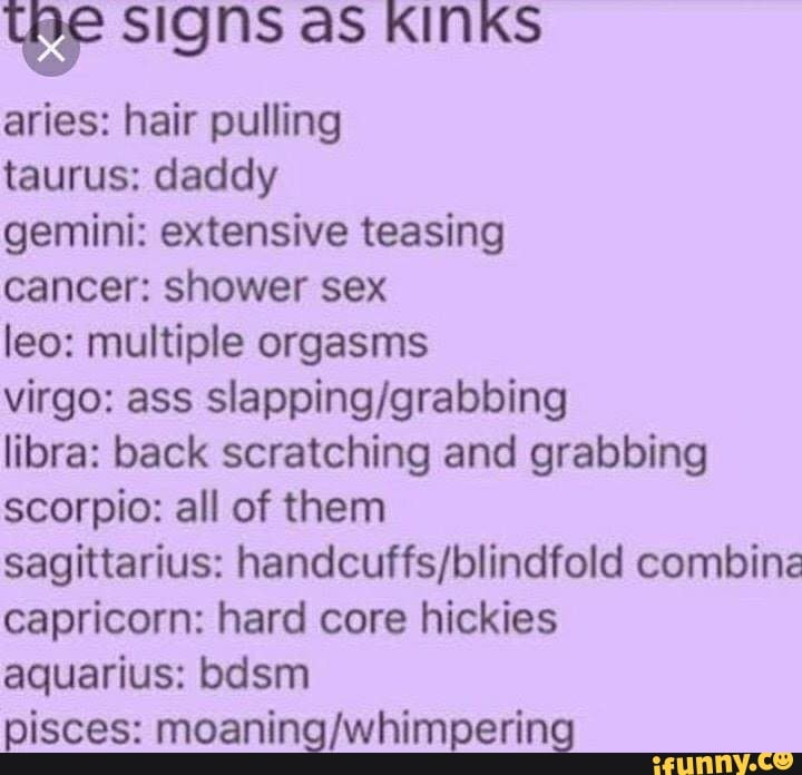 Aries Hair Pulling Taurus Daddy Gemini Extensive Teasing Cancer Shower Sex Leo Multiple