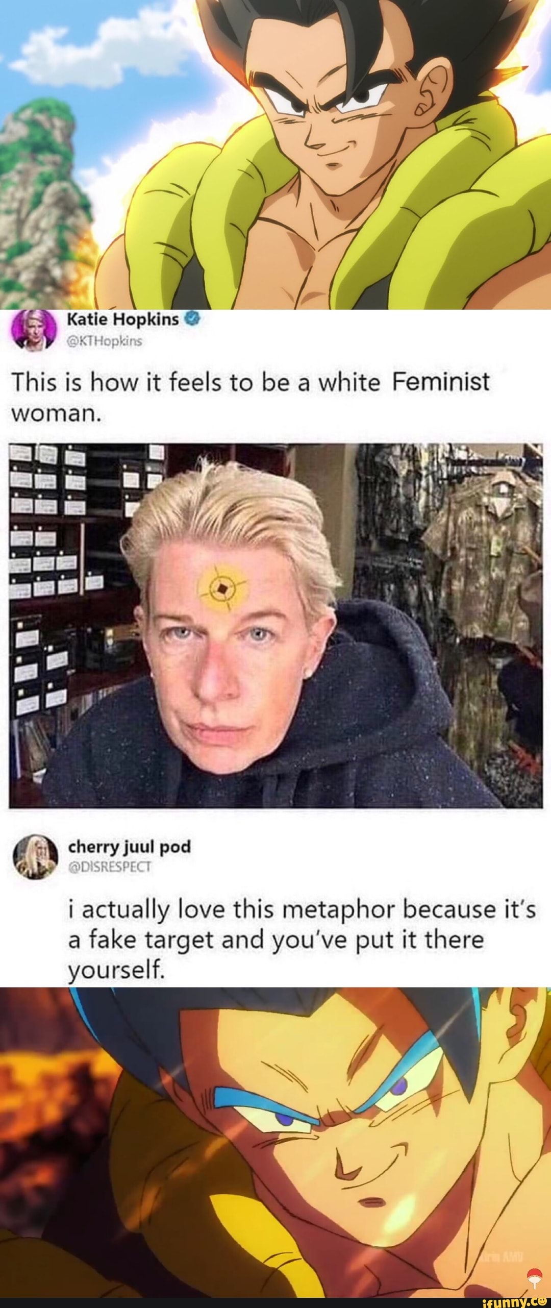 I actually love this metaphor because it’s a fake target and you've put ...