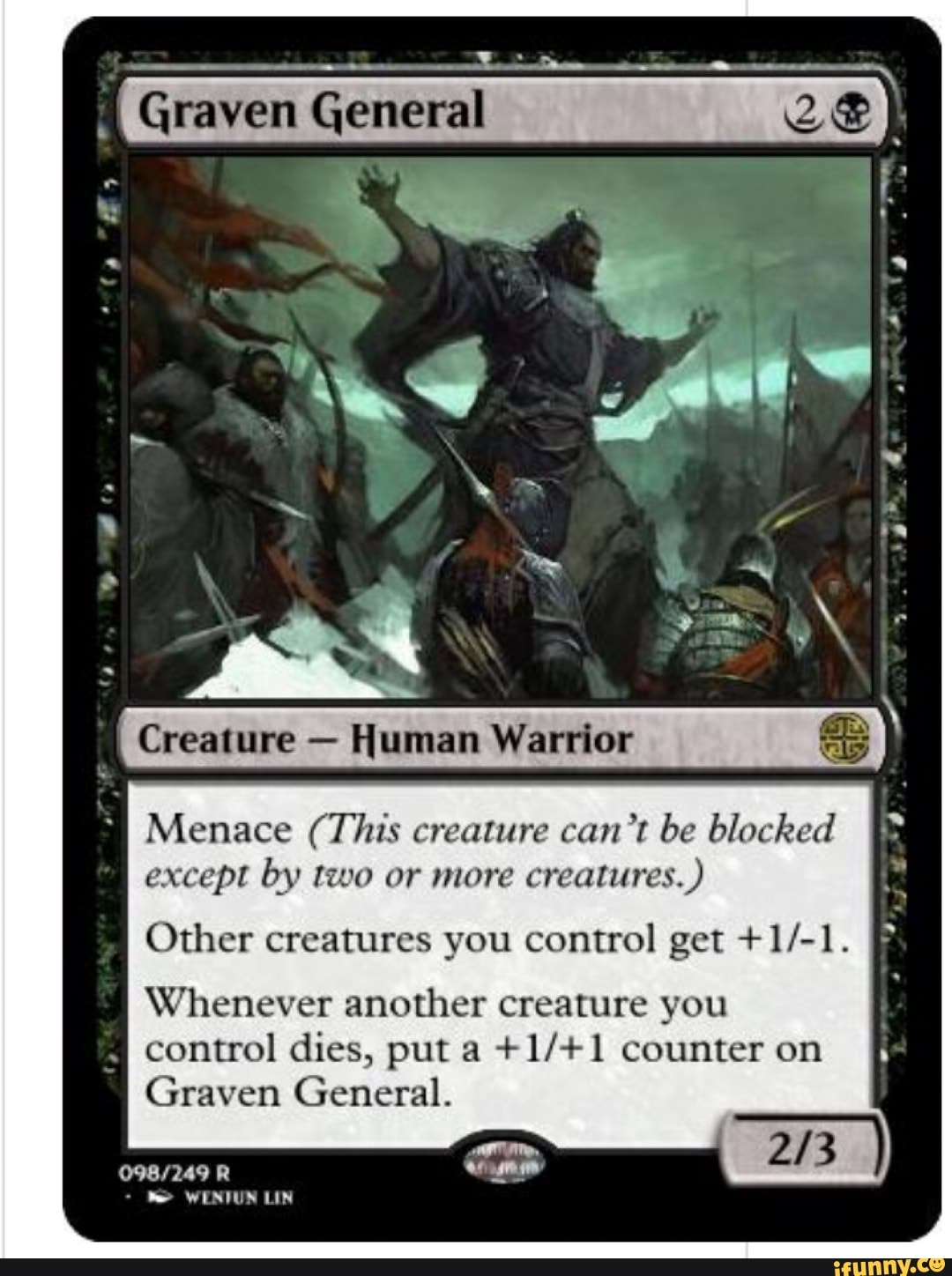 Graven General I Creature Human Warrior Menace (This creature can't be ...