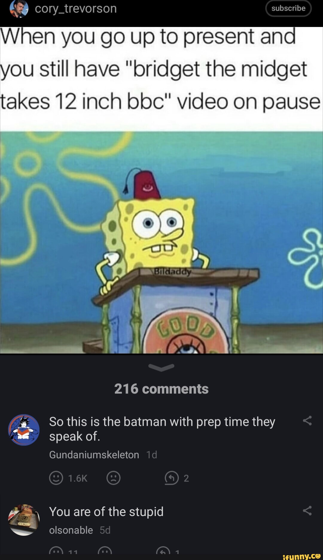 Cory_trevorson When you go up to present and ou still have "bridget the ...