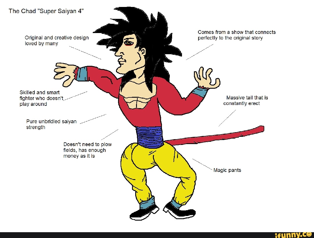 The Chad "Super Saiyan 4" Comes from a show that connects Original and ...