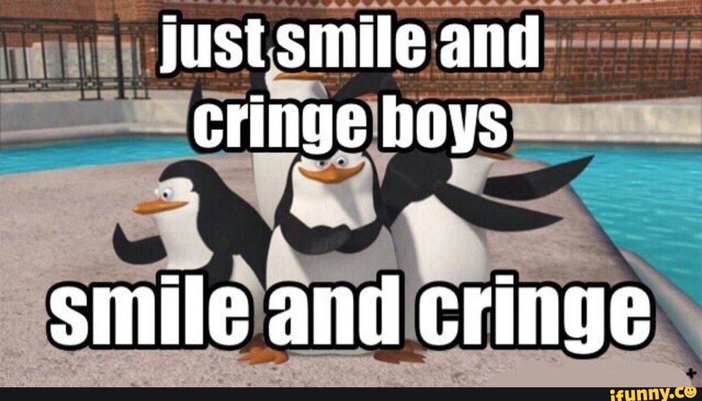Just smile and cringe boys sinile and cringe - iFunny