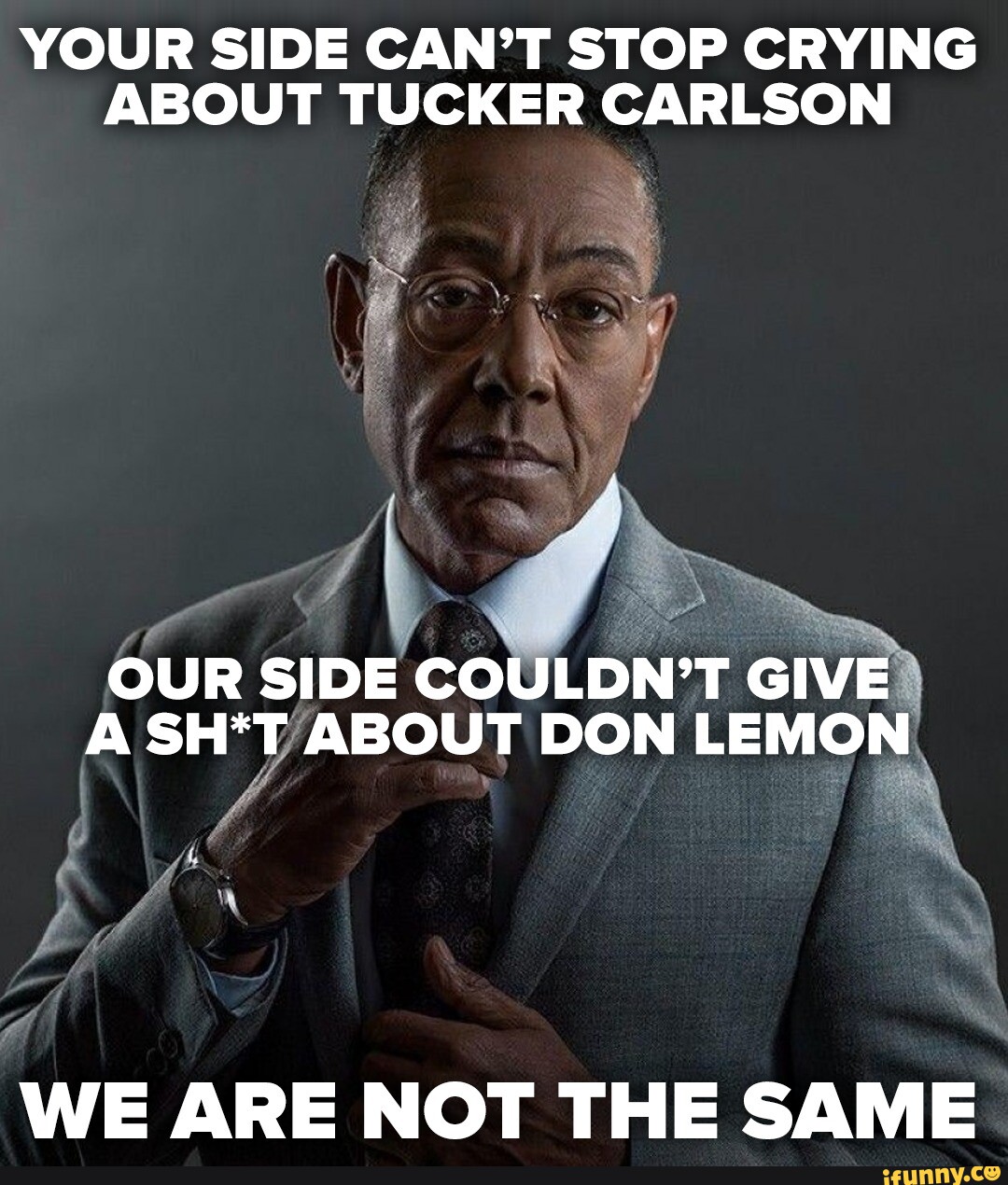 YOUR SIDE CAN'T STOP CRYING ABOUT TUCKER CARLSON OUR SIDE COULDN'T GIVE ...