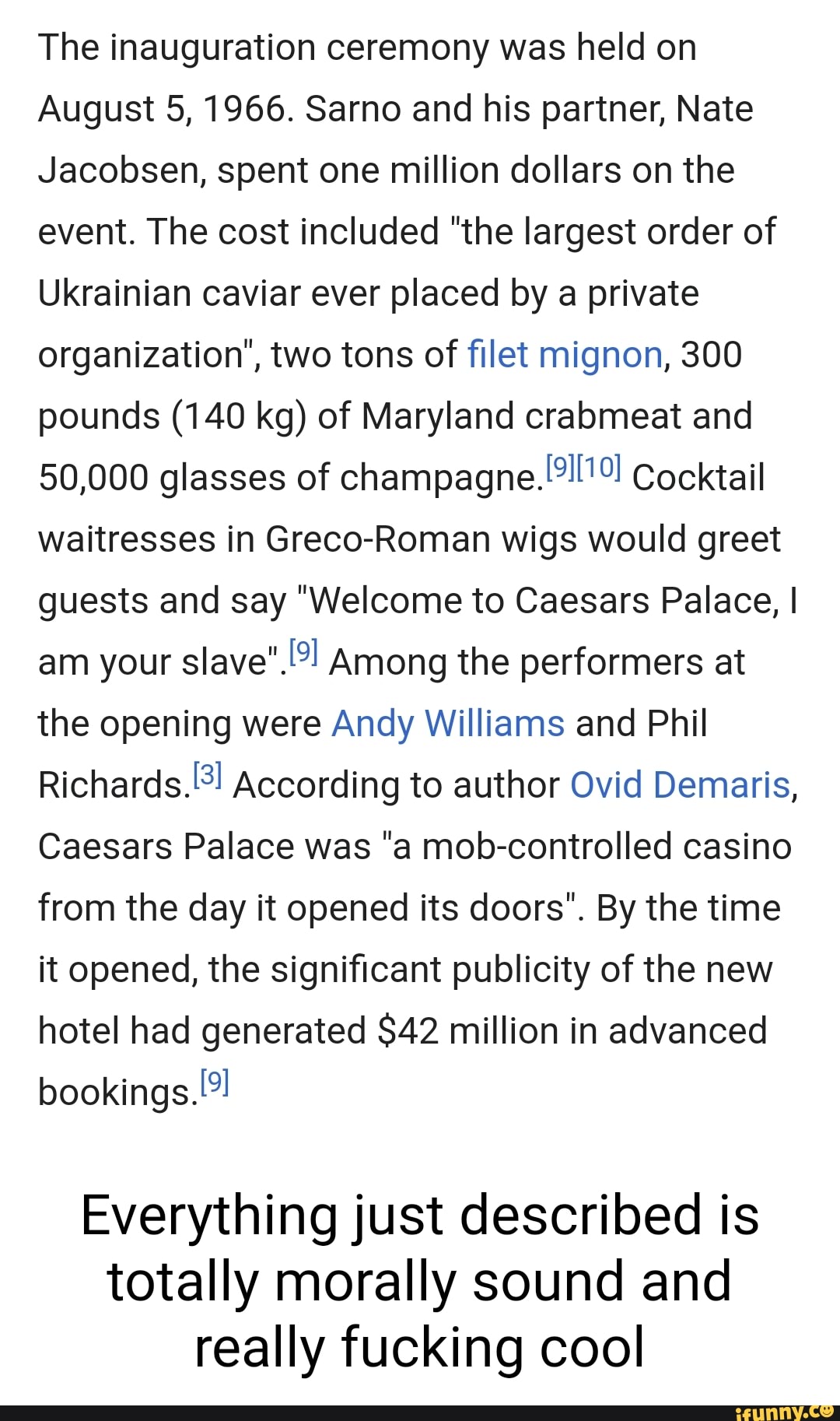 The inauguration ceremony was held on August 5, 1966. Sarno and his ...