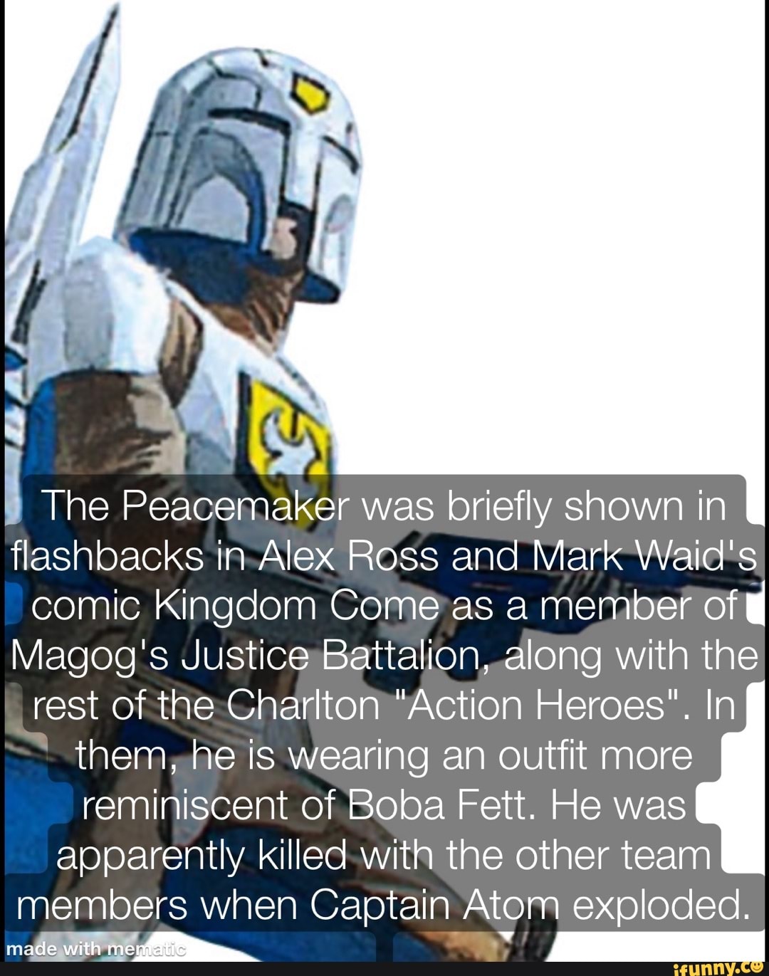 II The Peacemaker was briefly shown in flashbacks in Alex Ross and Mark ...