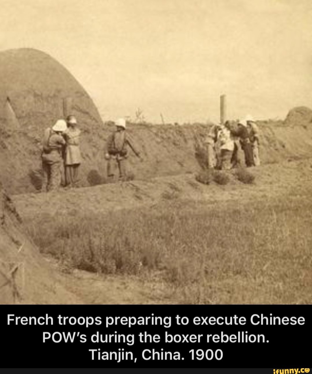 French troops preparing to execute Chinese POW's during the boxer ...