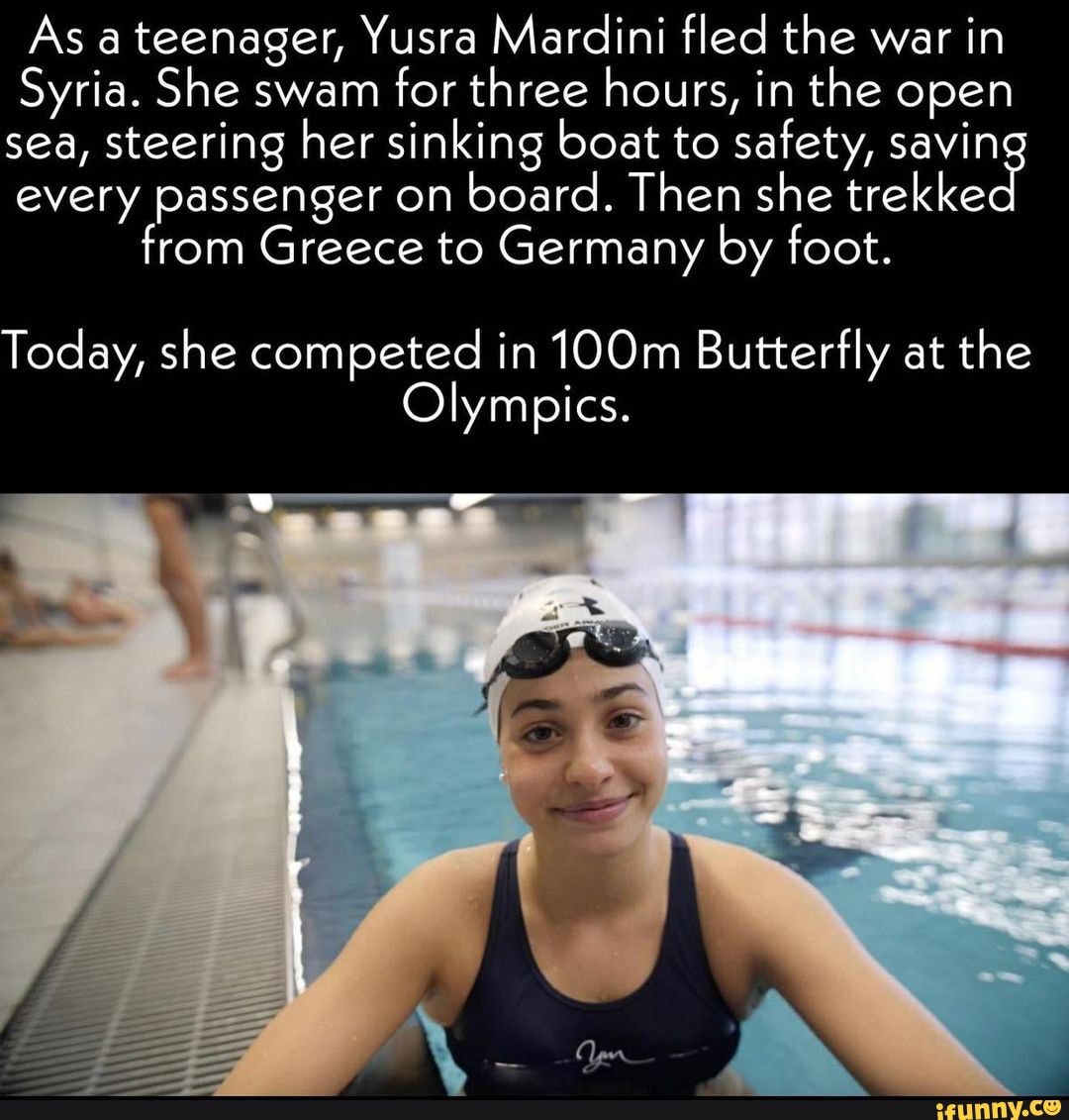 As a teenager, Yusra Mardini fled the war in Syria. She swam for three ...