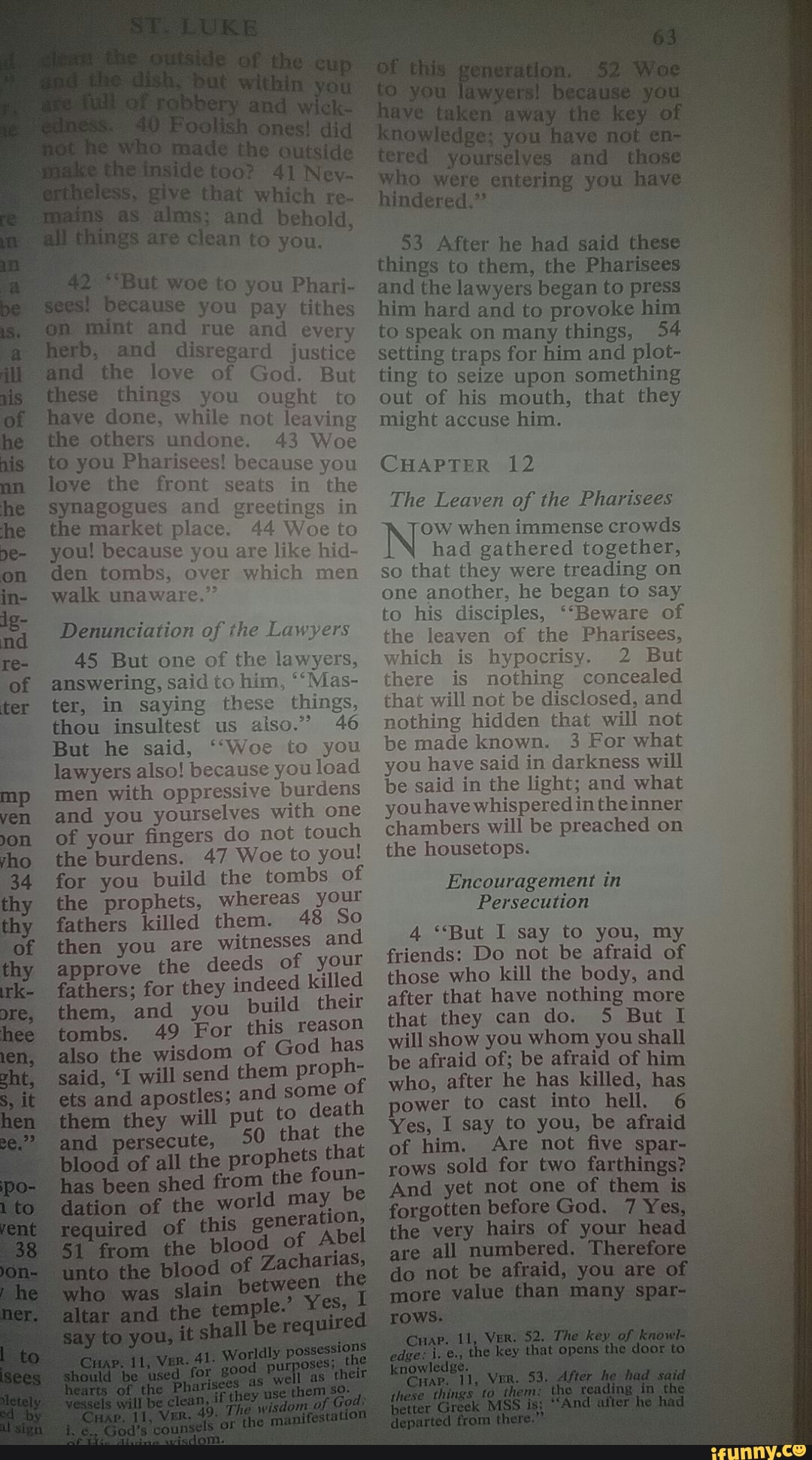 . oe to you Phari~ use you pay tithes _ 'aud rue and every / and ...