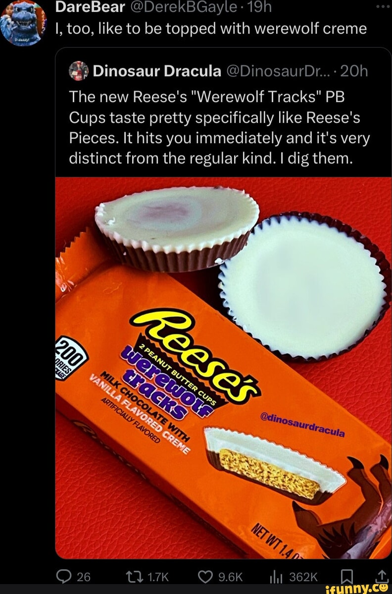 DareBear @DerekBGayle: I, too, like to be topped with werewolf creme ...