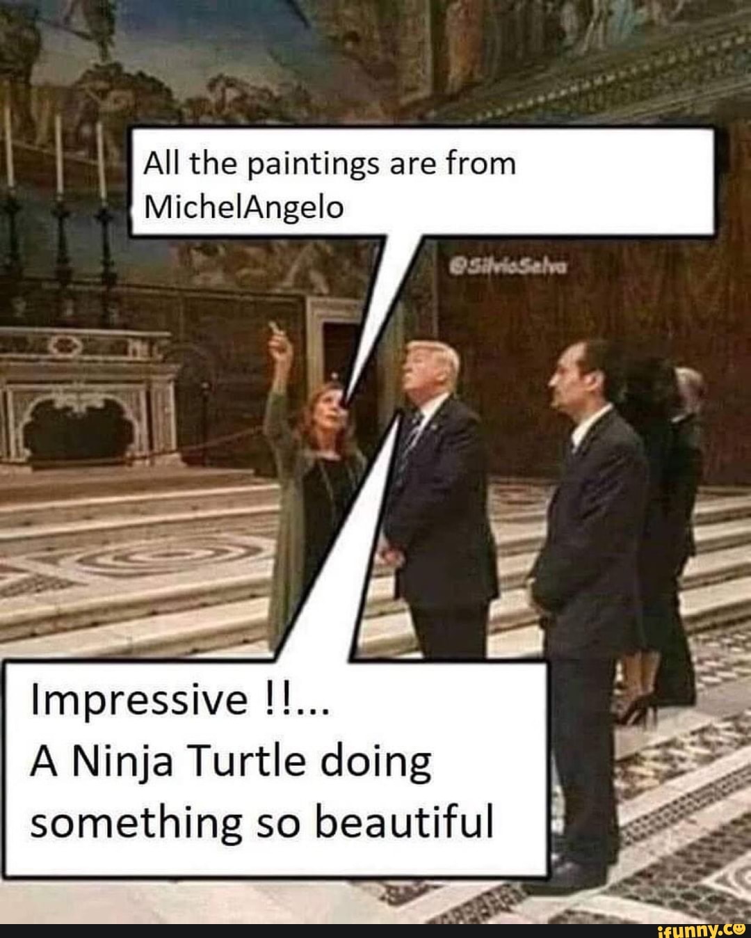 All the paintings are from MichelAngelo Impressive A Ninja Turtle doing ...