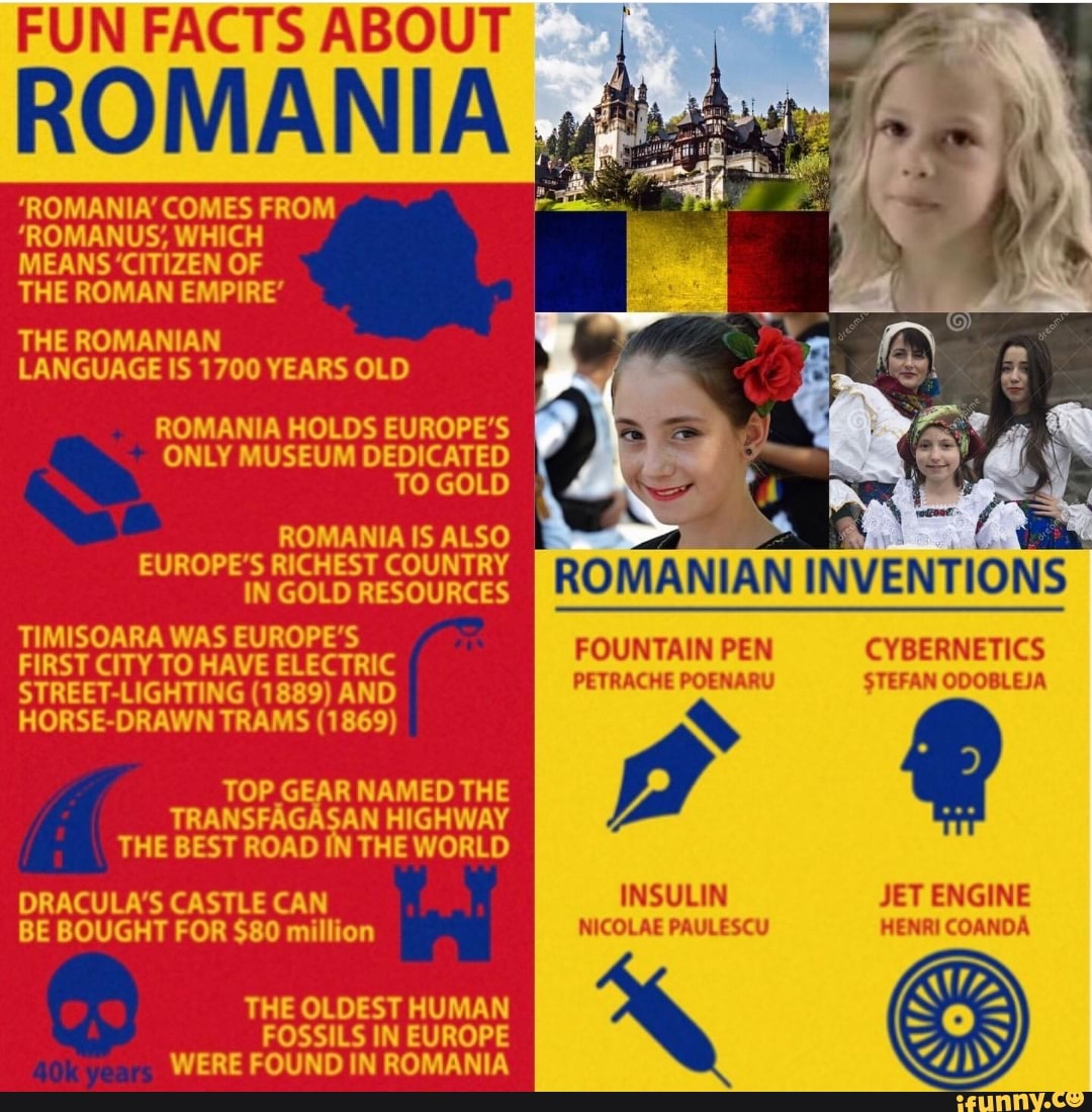 FUN FACTS ABOUT ROMANIA- 'ROMANIA' COMES FROM 'ROMANUSÍ WHICH MEANS ...