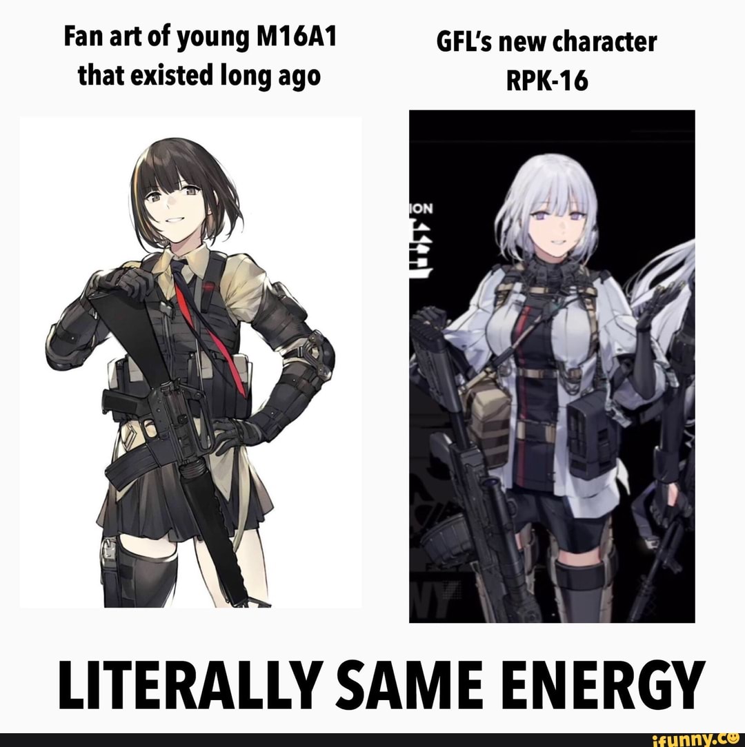 Fan art of young M16A1 GFL's new character that existed long ago GT ...