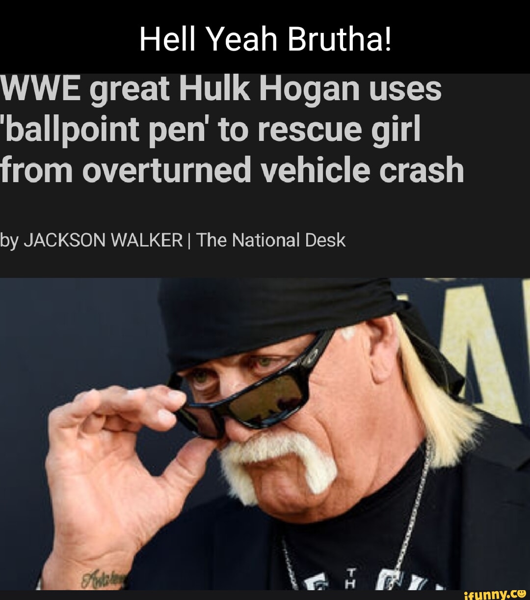 Hell Yeah Brutha! WWE great Hulk Hogan uses 'ballpoint pen' to rescue ...