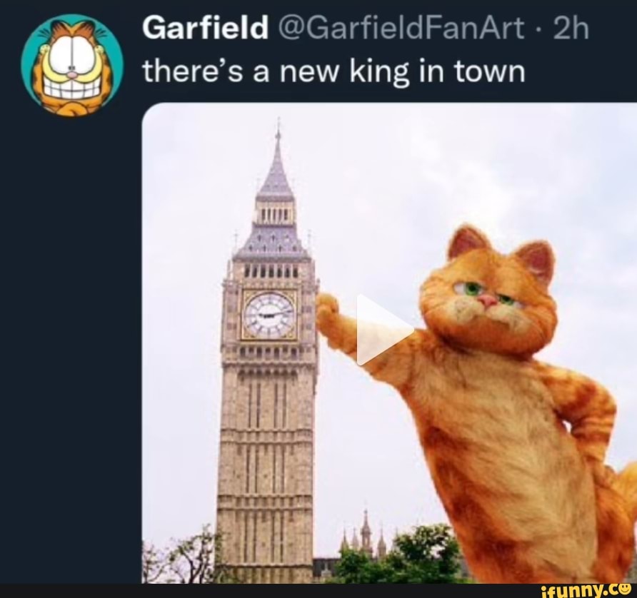 Garfield @GarfieldFanArt - there's a new king in town al - iFunny