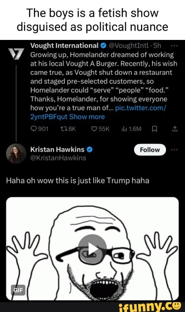 The boys is a fetish show disguised as political nuance Growing up ...