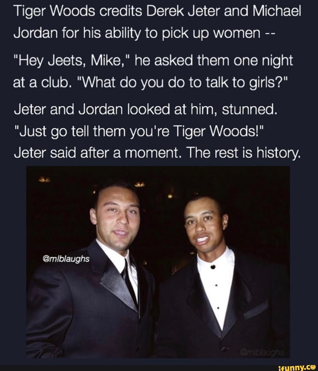 Tiger Woods credits Derek Jeter and Michael Jordan for his ability to ...