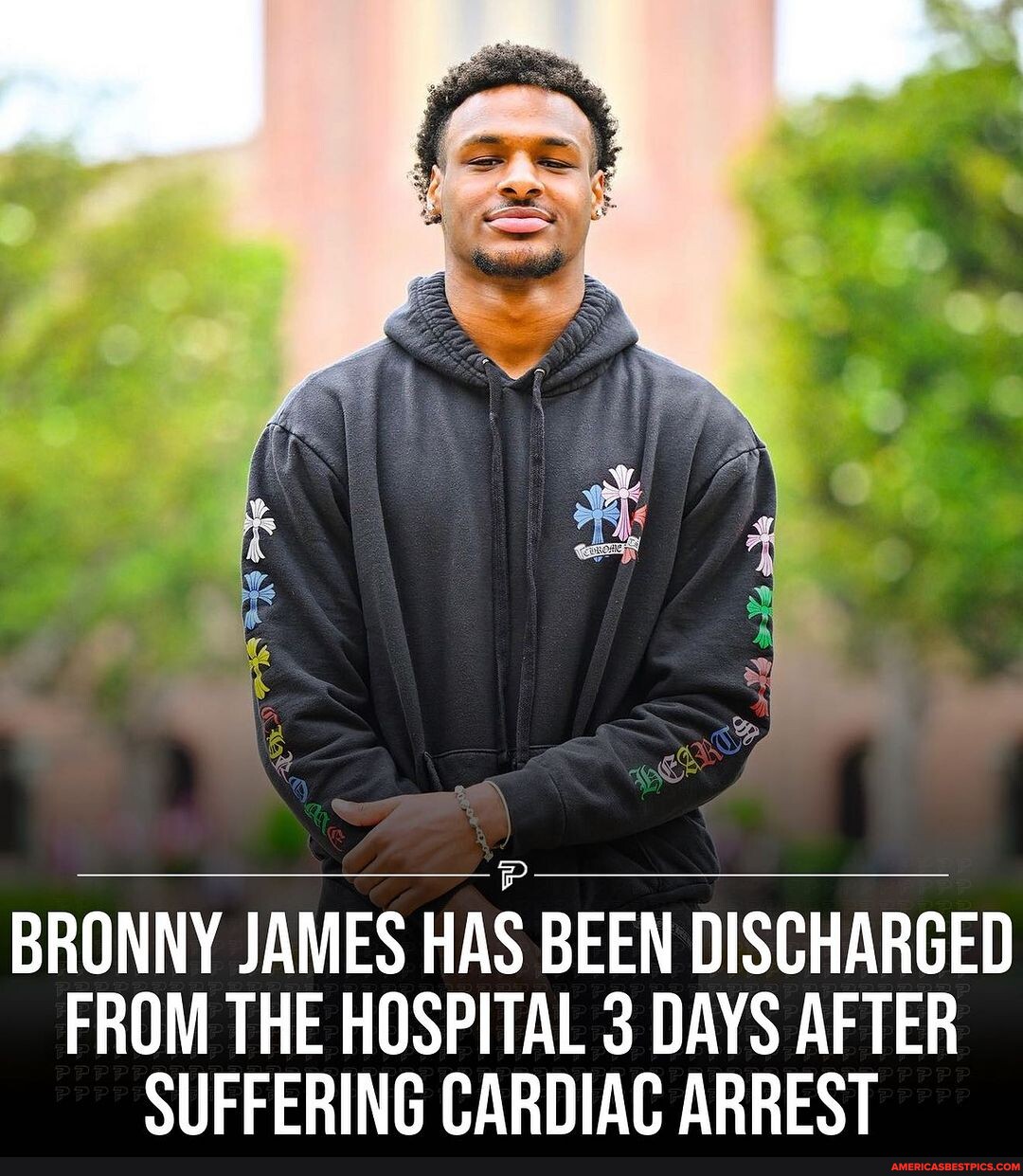Bronny James has been officially discharged from Cedars-Sinai Medical Center in Los Angeles 3 ...
