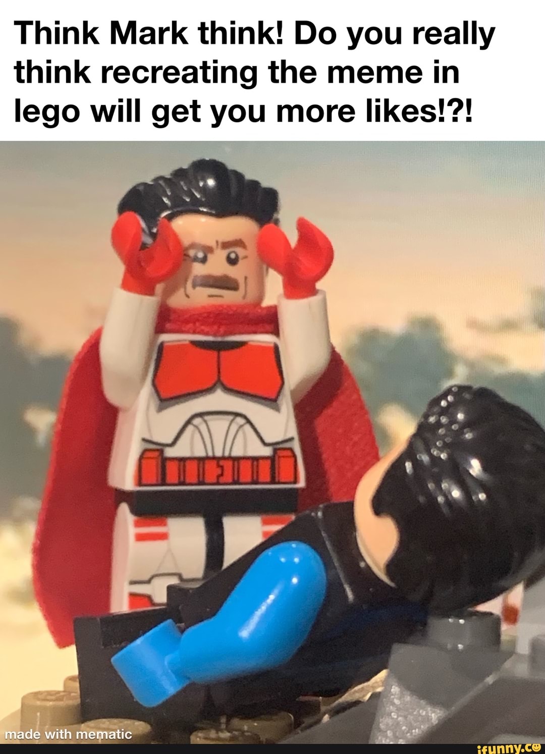 Think Mark think! Do you really think recreating the meme in lego will ...