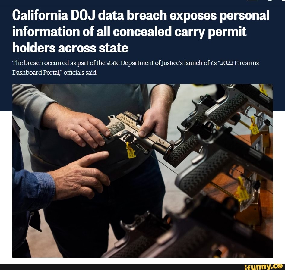 California DOJ data breach exposes personal information of all ...